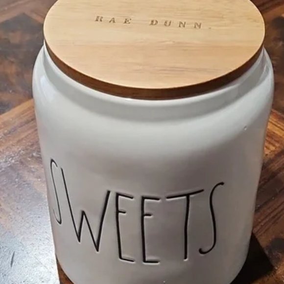 Rae Dunn | Storage & Organization | Rae Dunn White Ceramic Large Sweets ...